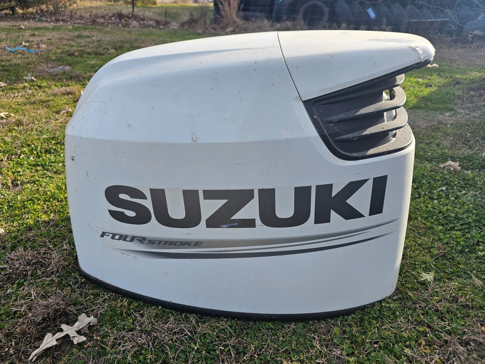 Suzuki White Four Stroke Outboard Engine Motor Cowling Top Cover 150 hp ...
